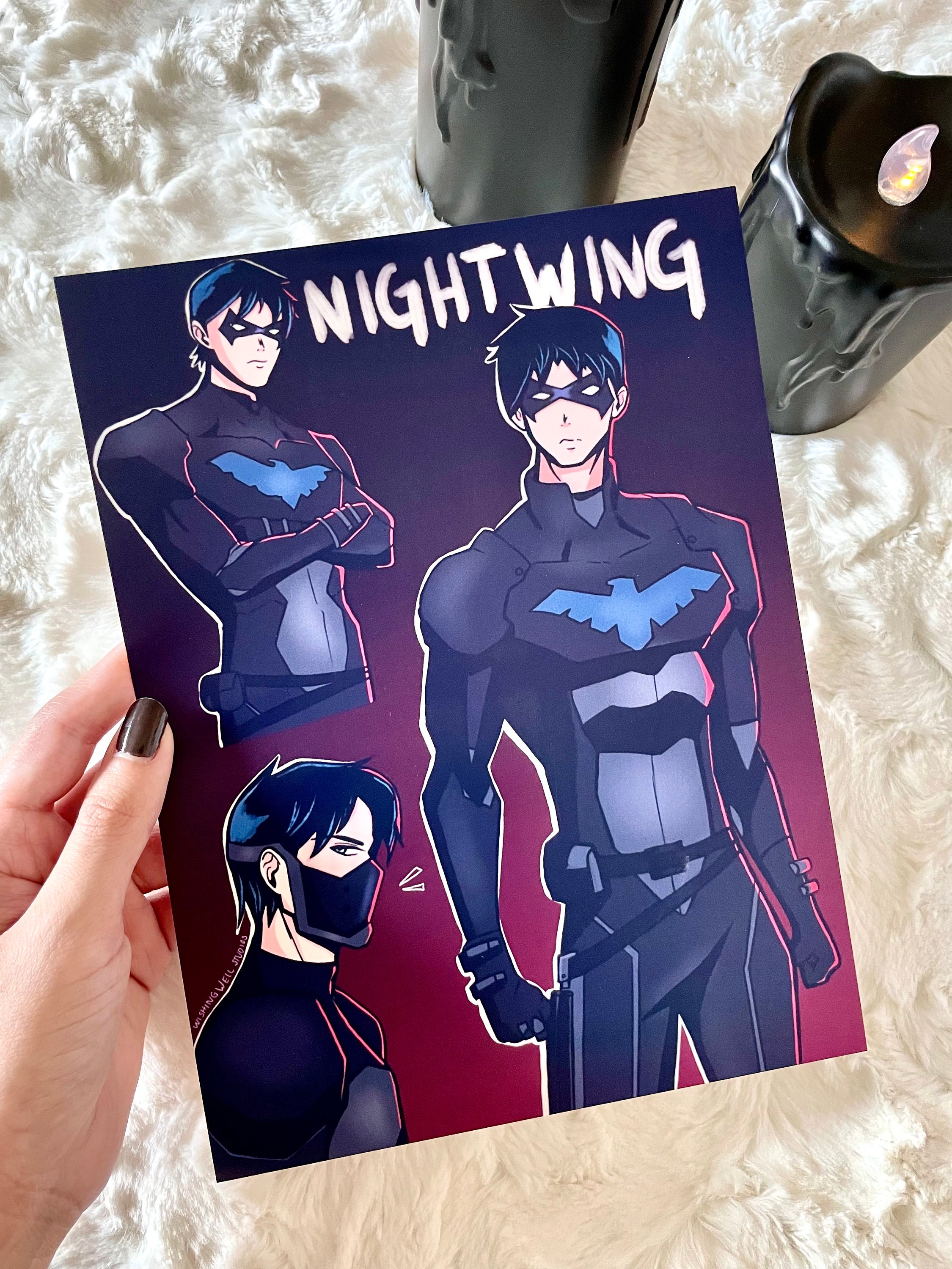 Nightwing Young Justice Print - Etsy UK