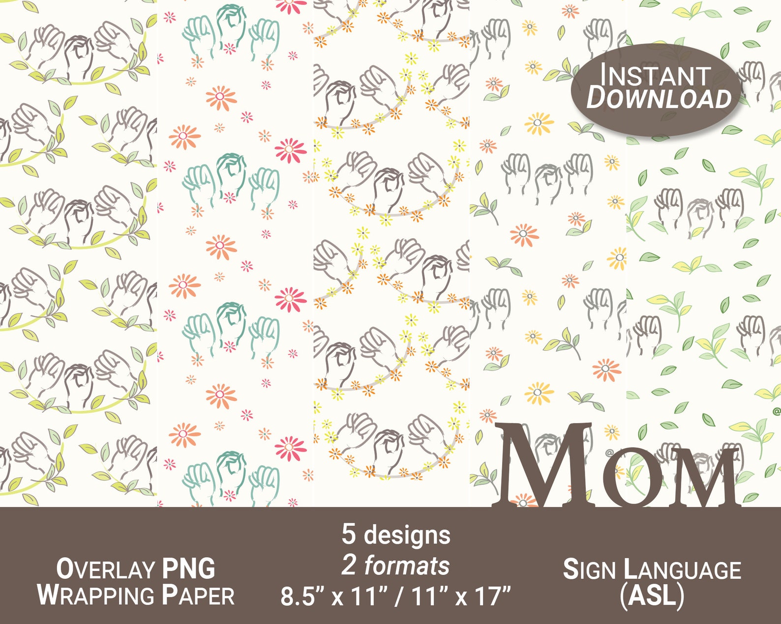 Overlay Png Wrapping Paper Asl Sign Language Wrapping Paper Transparent ...