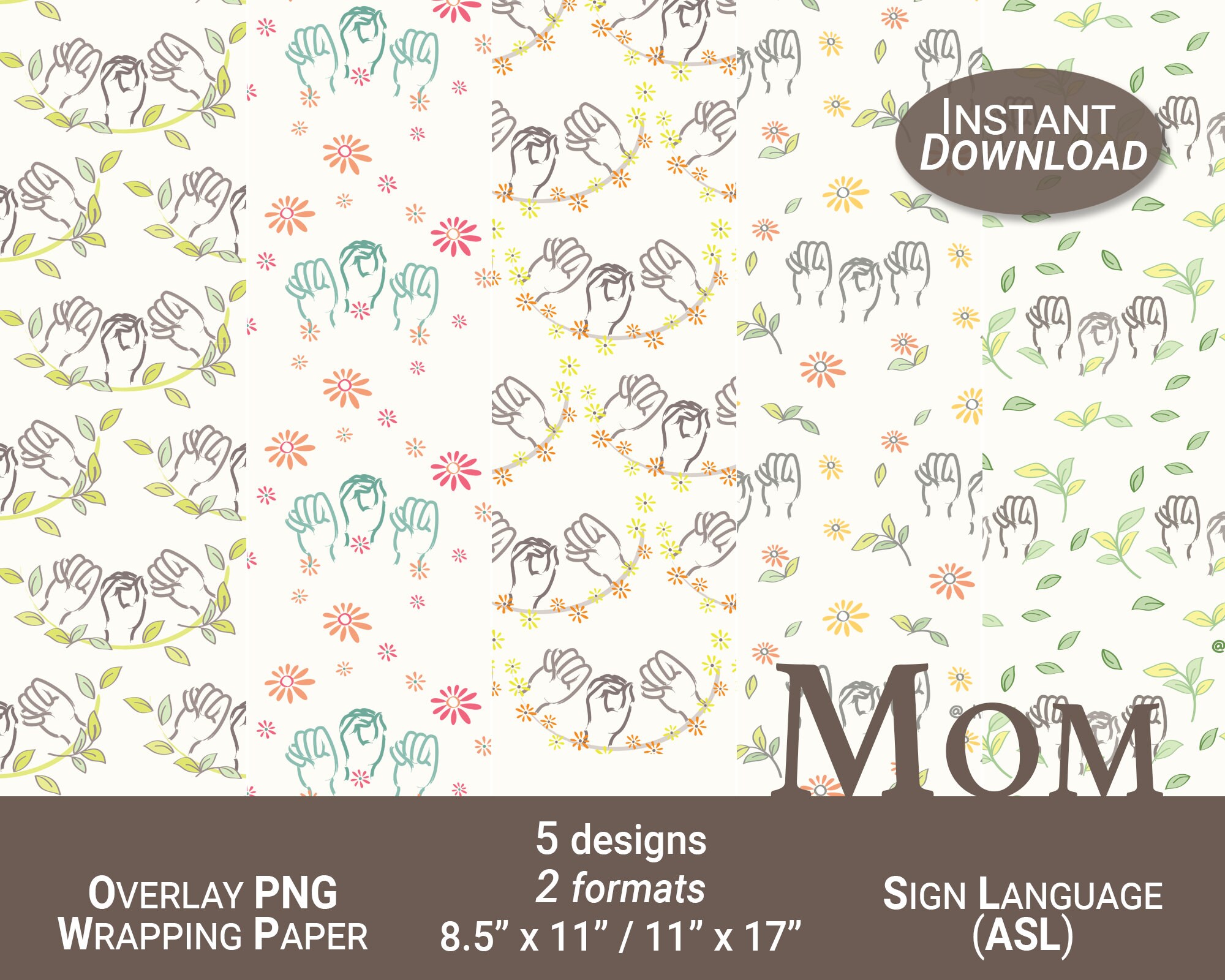 Overlay Png Wrapping Paper Asl Sign Language Wrapping Paper Transparent ...