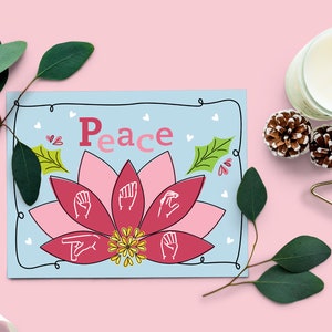 Asl Christmas Cards • Deaf Asl Merry Christmas Greeting Cards • Asl ...