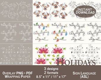 Sign Language Wrapping Paper - Etsy