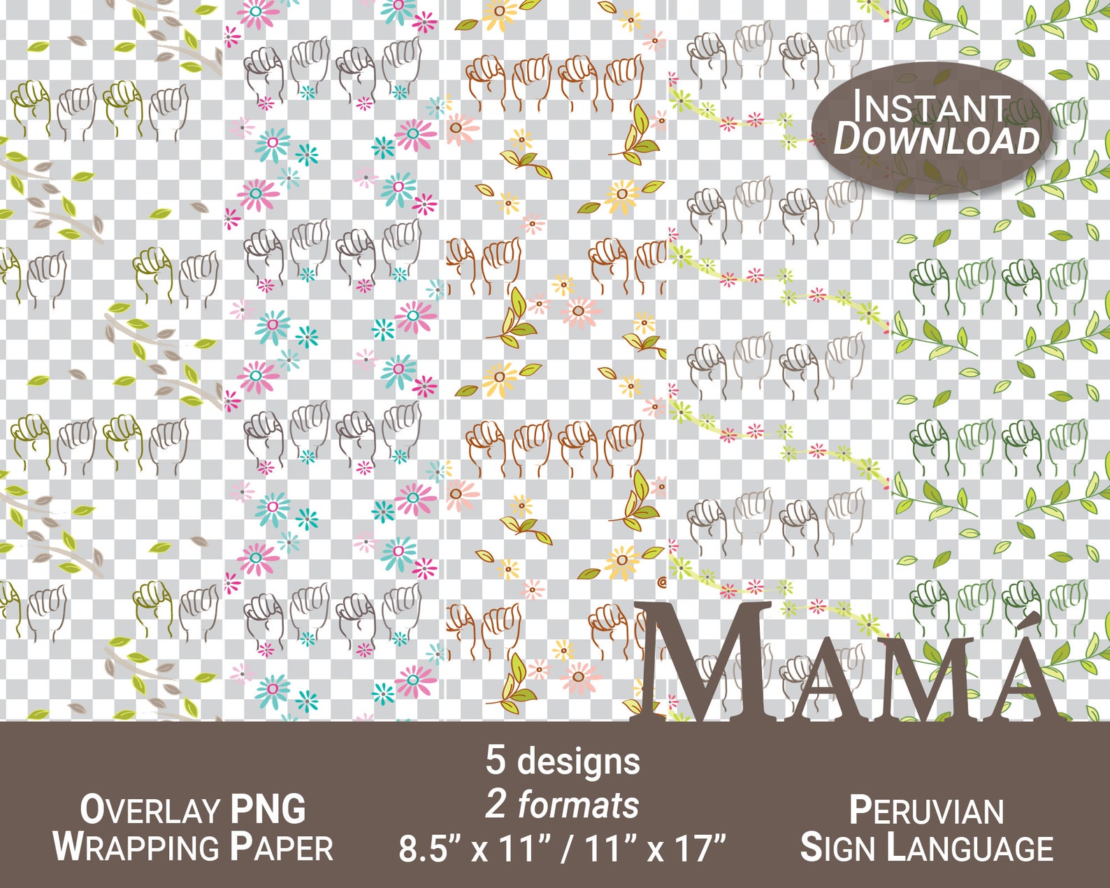 Overlay Png Wrapping Paper Peruvian Sign Language Wrapping Paper ...