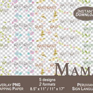 Overlay Png Wrapping Paper Peruvian Sign Language Wrapping Paper ...