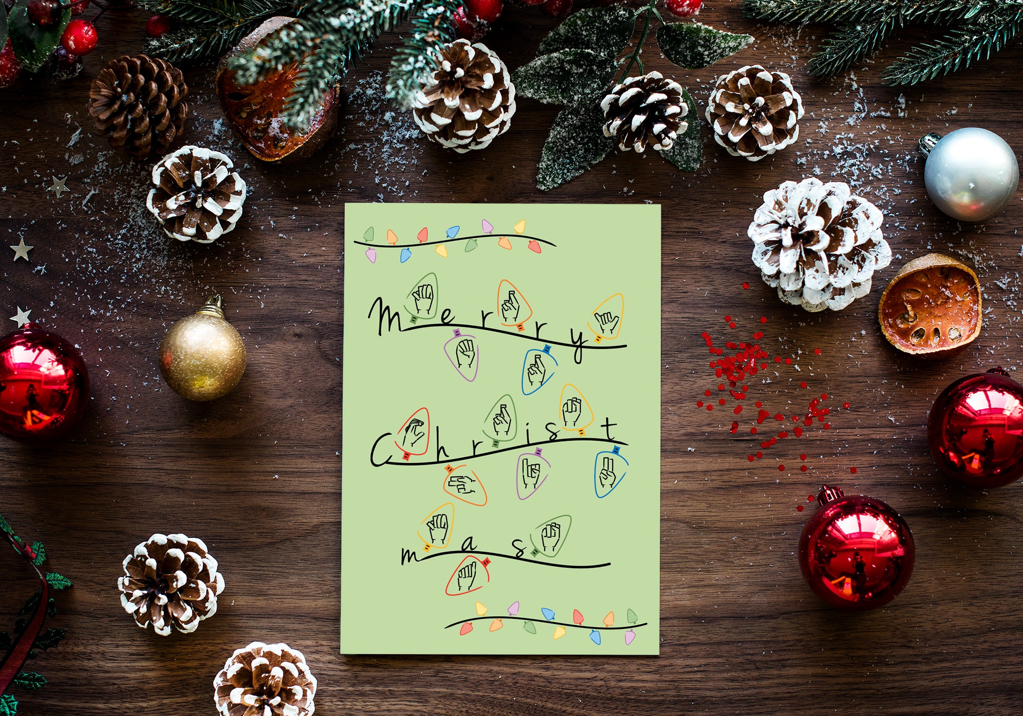 Asl Christmas Cards • Deaf Asl Merry Christmas Greeting Cards • Asl ...