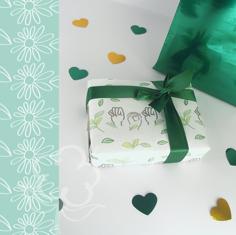 Overlay Png Wrapping Paper Asl Sign Language Wrapping Paper Transparent ...