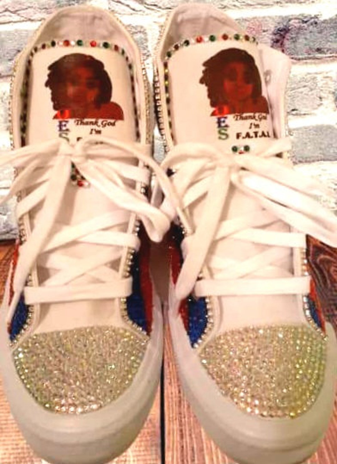 OES Custom Bling High Top Canvas Sneakers - Etsy