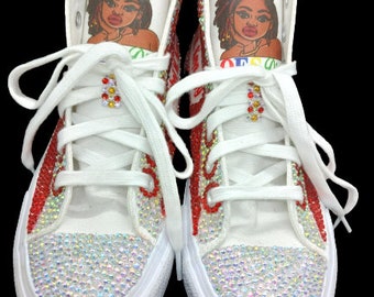 OES Custom Bling High Top Canvas Sneakers - Etsy