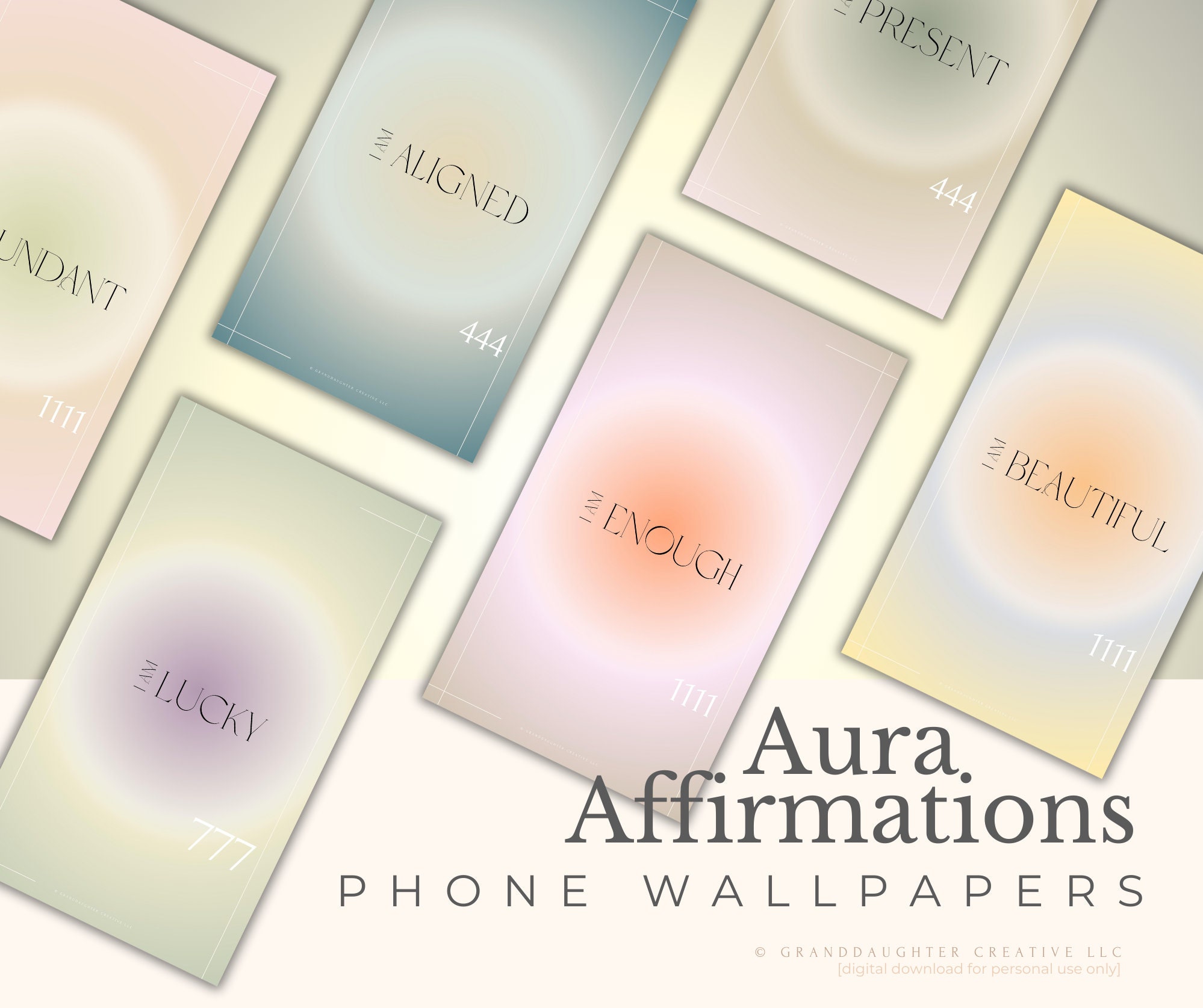 Affirmation Phone Wallpaper Pack, Affirmation Lock Screen, Motivational ...