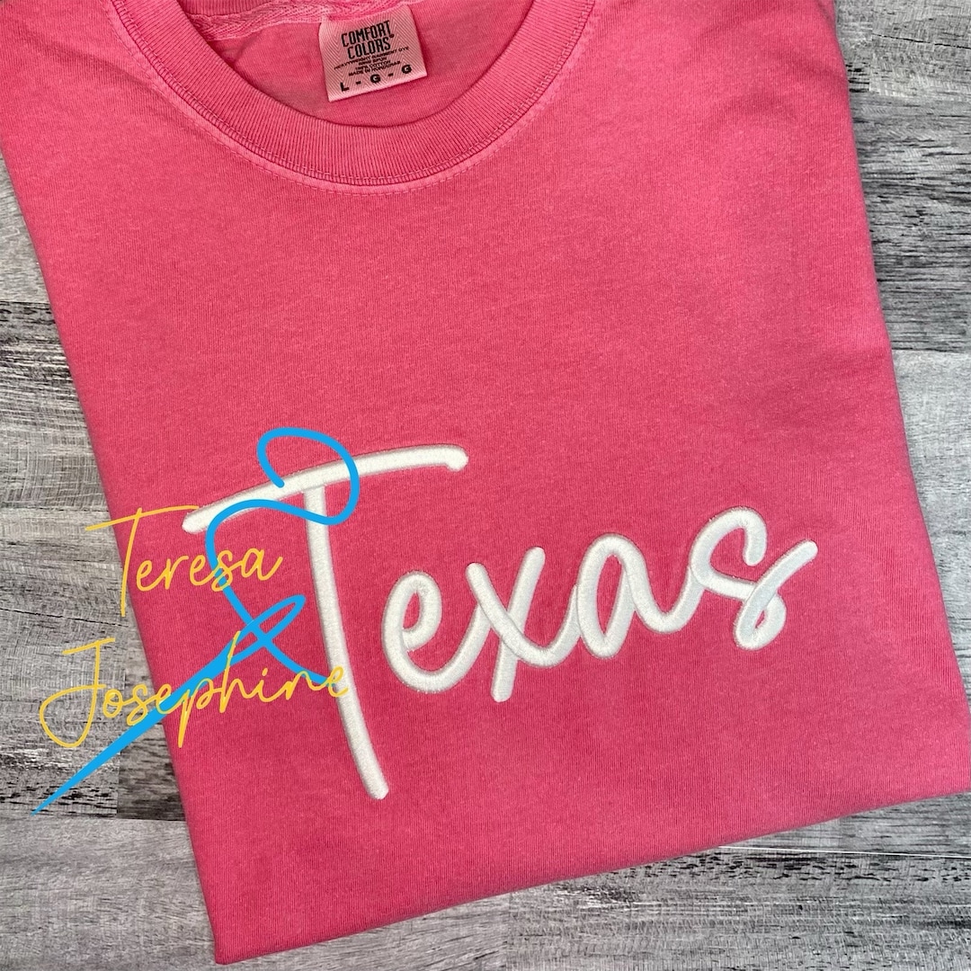 3D Puff Single Word T-shirt, Dimensional Embroidered Shirt - Etsy