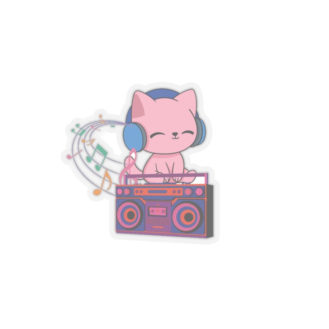 Anime Meow music Boombox Sticker - Etsy