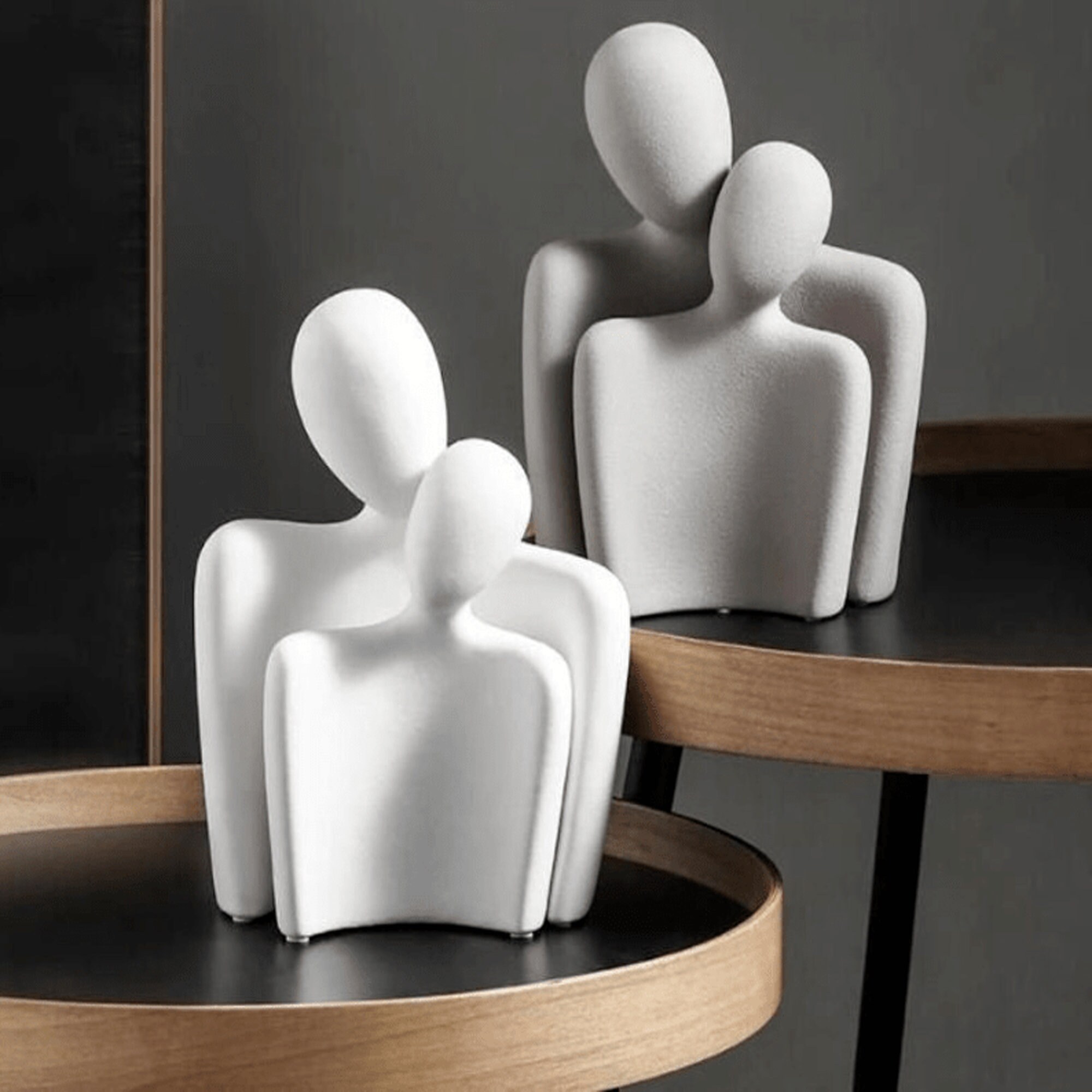 Couple Hugging Sculpture Black - Etsy