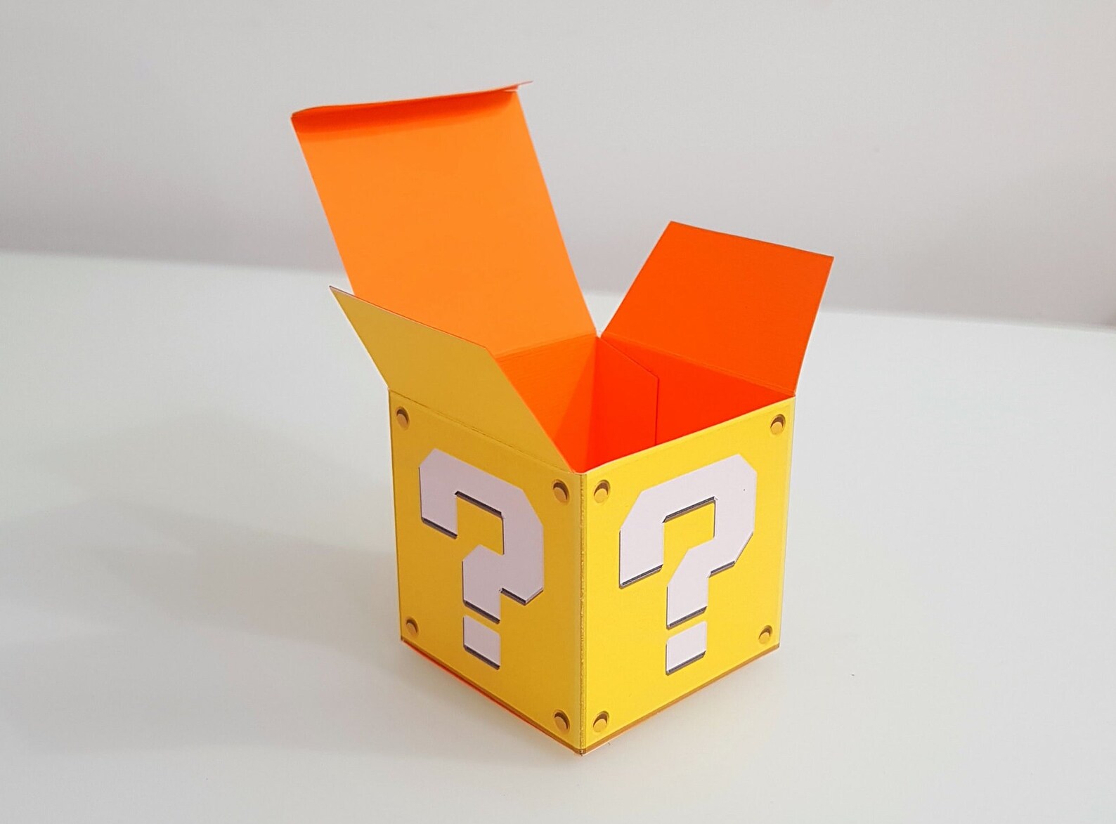 Super Mario Question Box Printable A4 Yellow Favor Box Gift - Etsy Canada