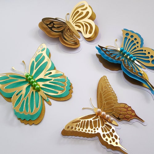 Layered 3d Butterfly Svg Bundle Paper Butterfly Template - Etsy Canada