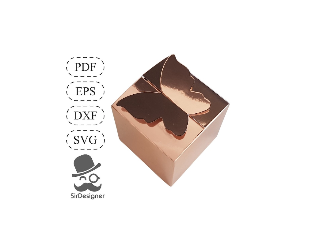 Butterfly Box Template SVG DXF PDF Party Favors Box - Etsy Canada