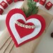 Red Heart Custom Name Letter Personalized Felt Ornament - Etsy