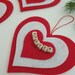 Red Heart Custom Name Letter Personalized Felt Ornament - Etsy