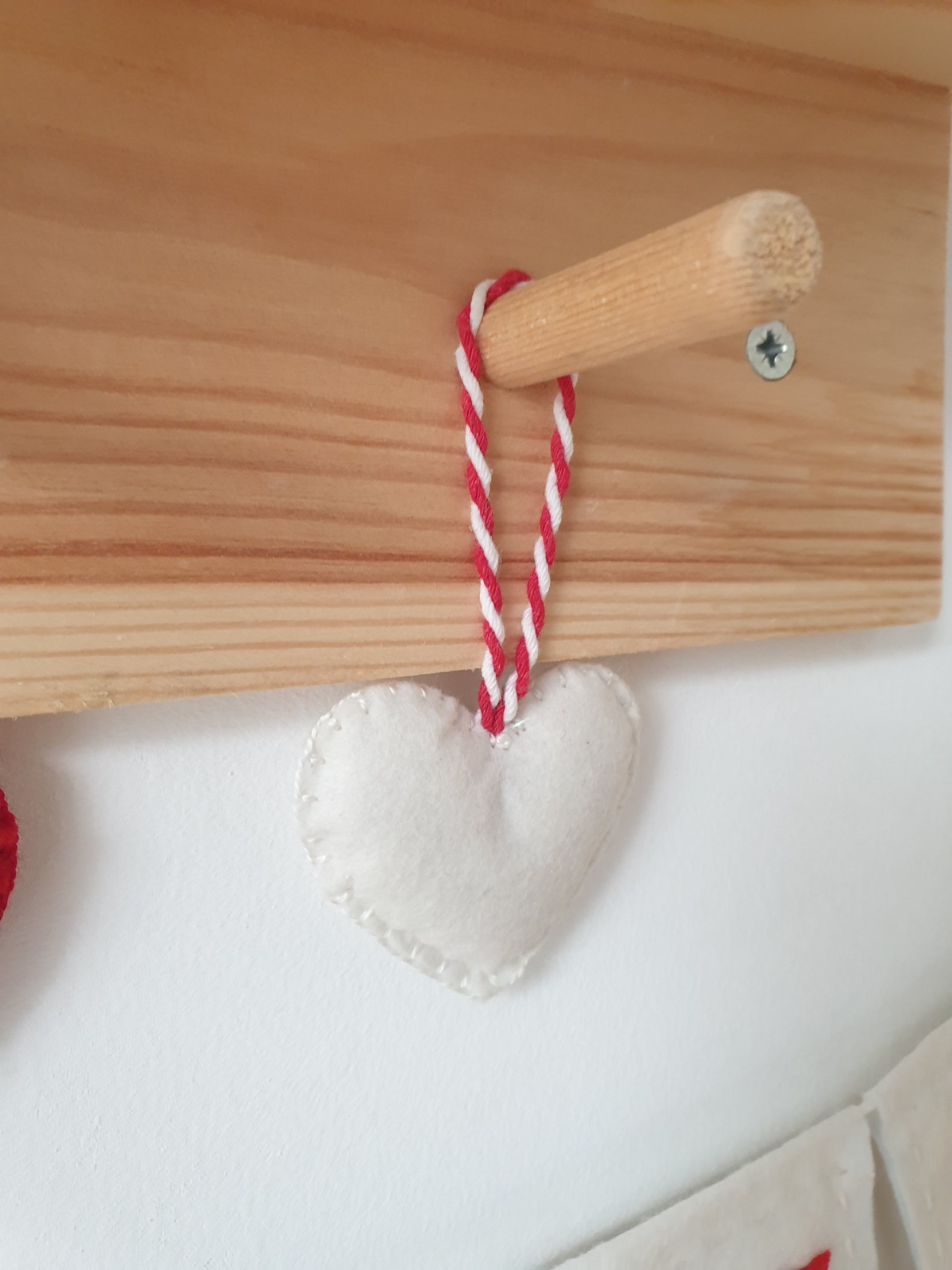 Hanging Heart Tree Decor Felt Stuffed Ornament, Mother & Valentine Gift ...