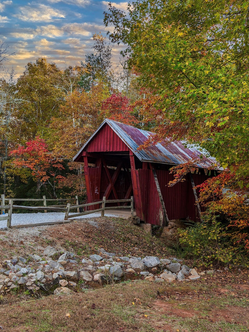 Campbell's Covered Bridge - Fall Foliage - Rustic - South Carolina ...