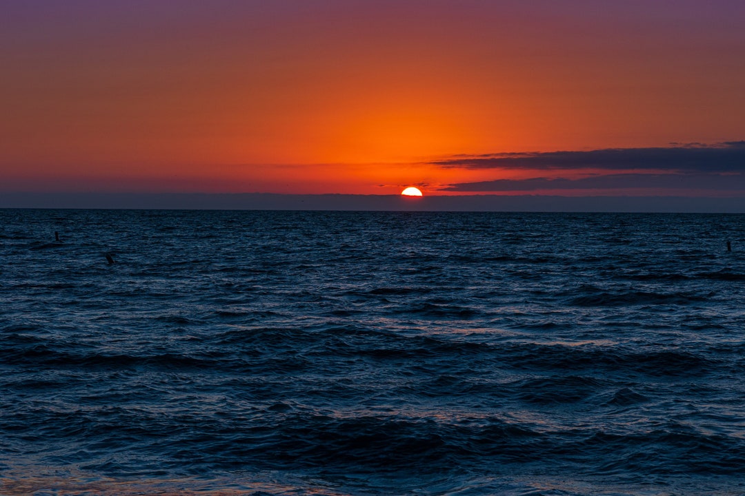 Sunset Wall Art Prints, Ocean Art, Ocean Canvas Art, Sea Prints, Sunset ...