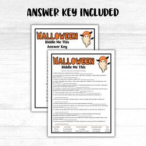 Halloween Riddles, US Letter & A4 Printable, Halloween Game, Fall Games ...