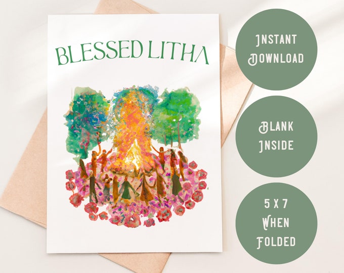 Printable Summer Solstice Card Happy Summer Solstice Card for Friend ...