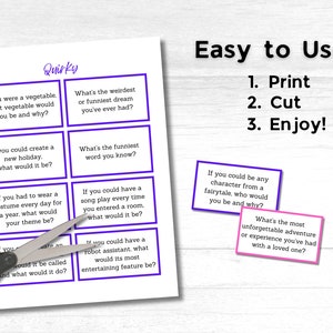 Conversation Starter Cards: 250+ Printable Icebreakers (digital ...