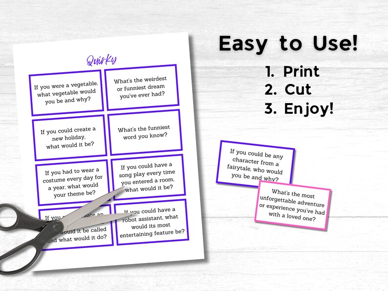 Conversation Starter Cards: 250+ Printable Icebreakers (digital ...