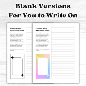 Conversation Game, Icebreaker Game With Popsicle Sticks, First Day of ...