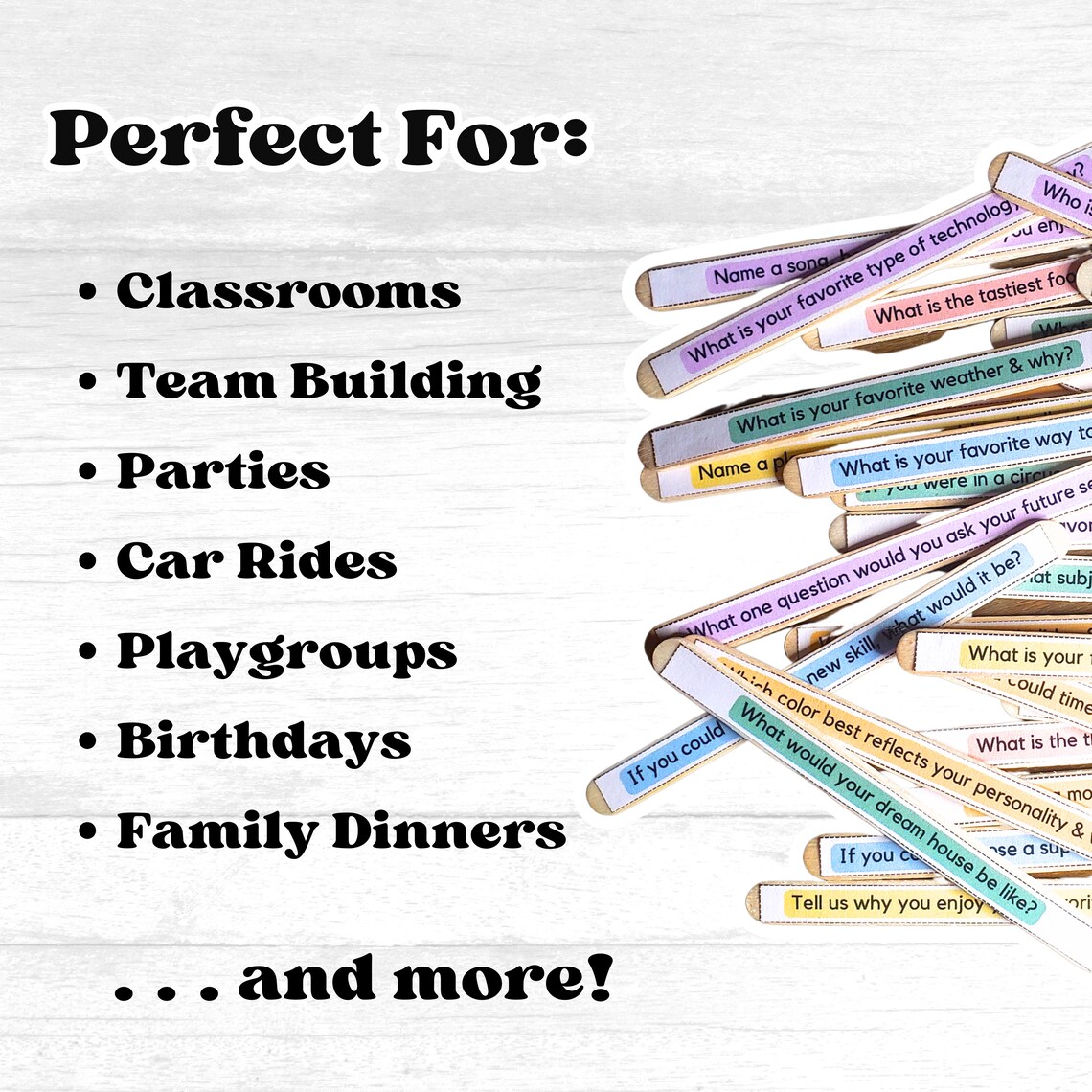 Conversation Game, Icebreaker Game With Popsicle Sticks, First Day of ...