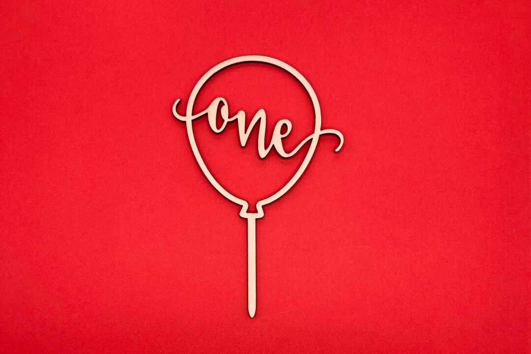 Balloon Shaped Cake Topper With Age 1-10 in the Middle of Balloon ...
