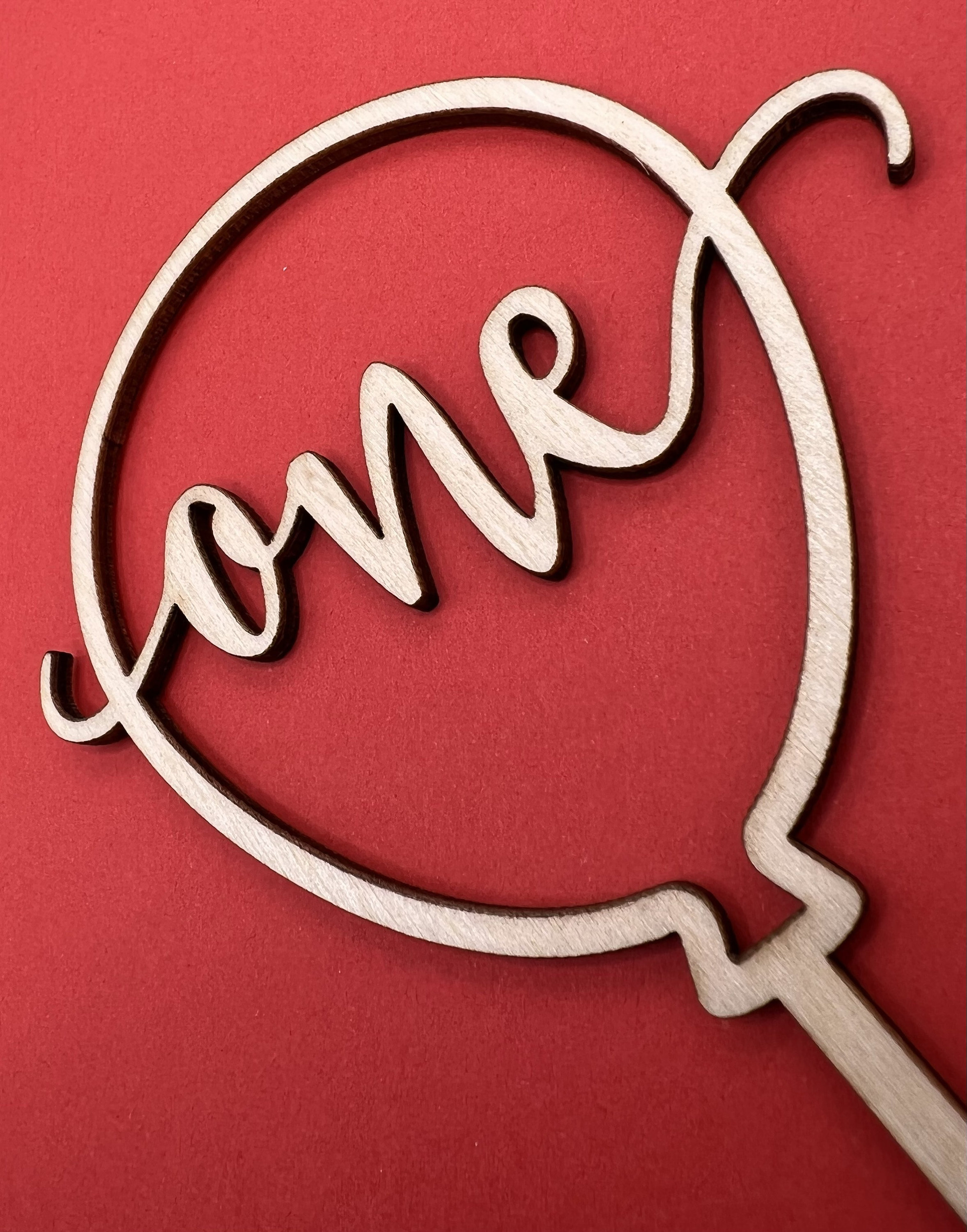Balloon Shaped Cake Topper With Age 1-10 in the Middle of Balloon ...