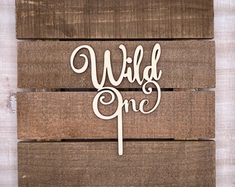 Wild One Cake Topper Wild and Free Party Topper Kids Birthday Cake ...