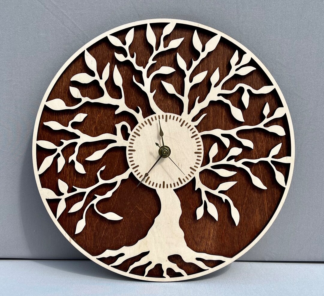 Birch Wood Tree of Life Clock | Round | Tree | Branches | Clock - Etsy