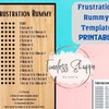Frustration Rummy, Frustration Rummy Score Sheet, Frustration Rummy ...