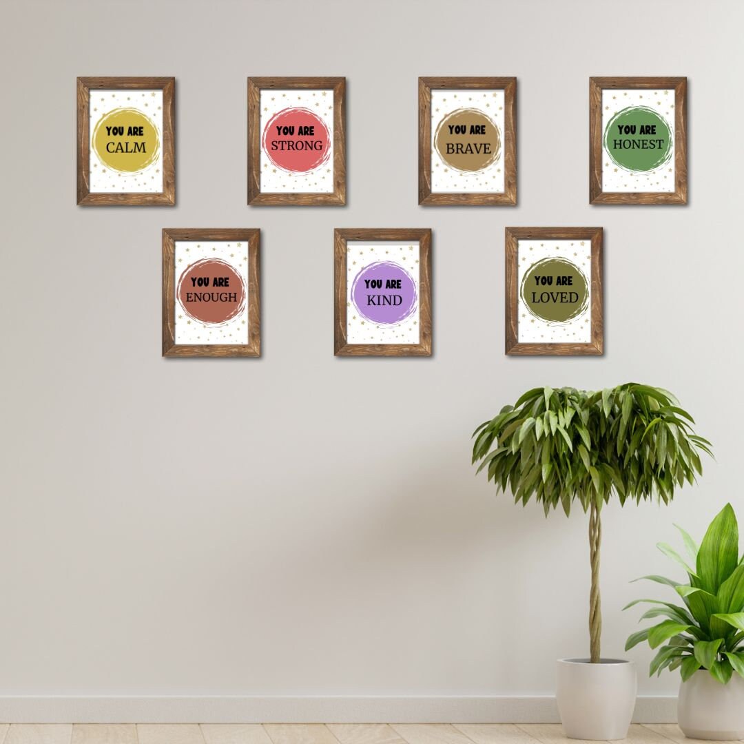 Positive Affirmations for Kids, Set of 10 Printables, Affirmation Wall ...