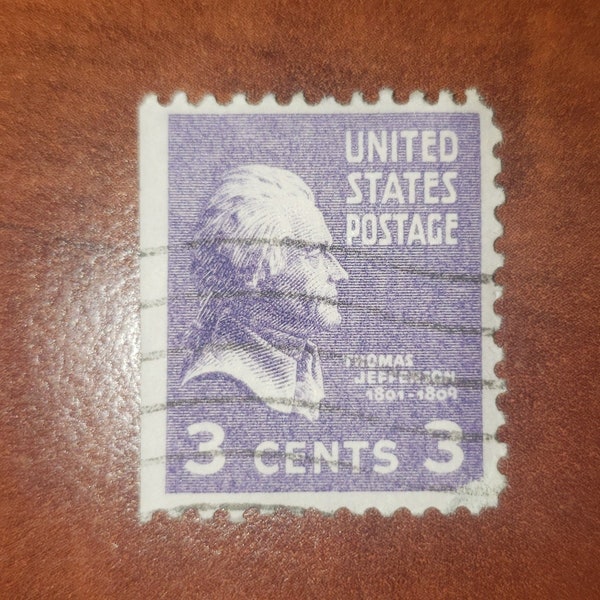 3 Cent Thomas Jefferson Stamp - Etsy Canada