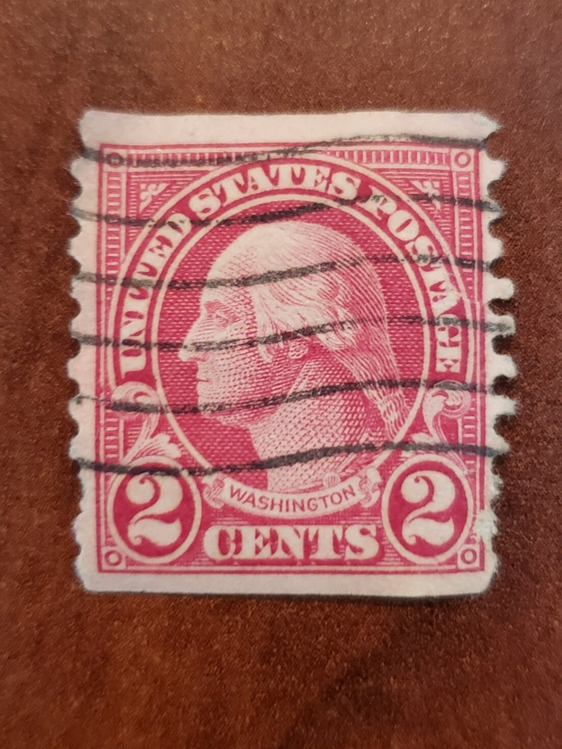 Vintage 1923 George Washington 2 Cent Stamp - Carmine - Etsy