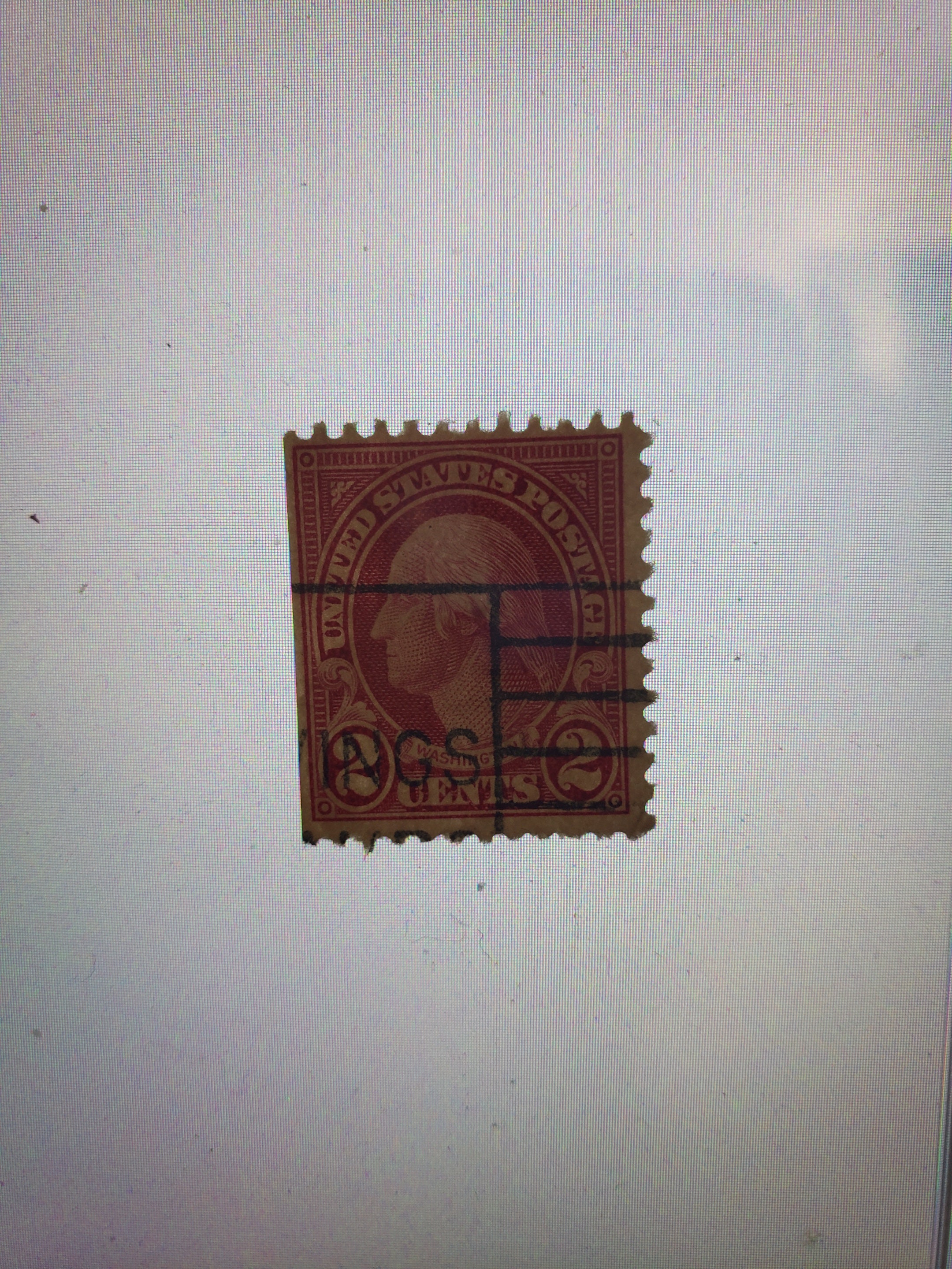 Vintage 1923 George Washington 2 Cent Stamp - Carmine - Etsy