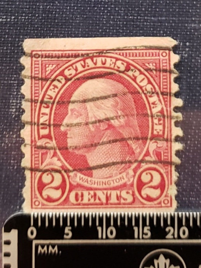 Vintage 1923 George Washington 2 Cent Stamp - Carmine - Etsy