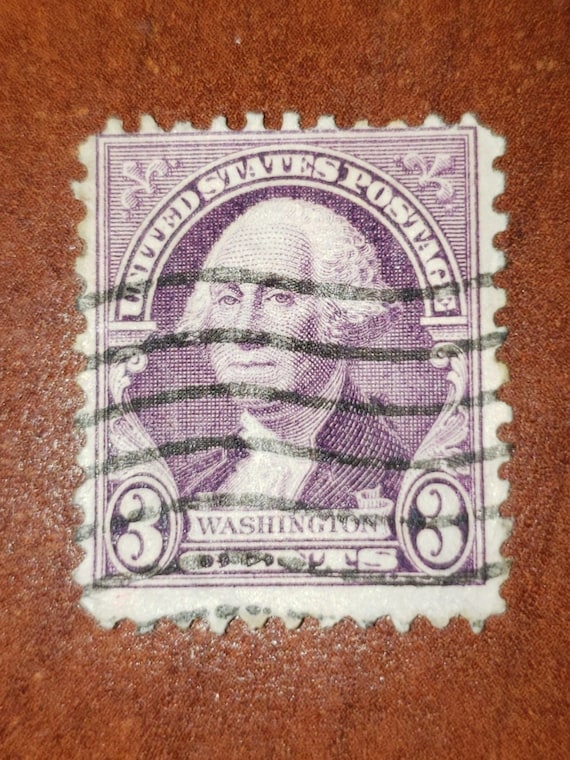 Vintage 1932 George Washington 3 Cent Stamp Purple/violet - Etsy