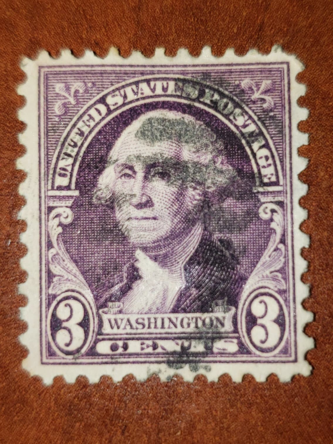 Vintage 1932 George Washington 3 Cent Stamp - Purple/violet - Etsy