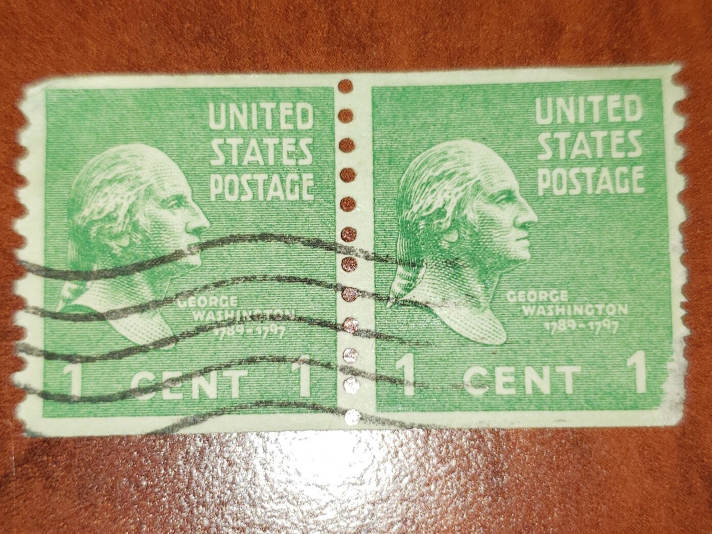 Vintage 1938 George Washington 1 Cent Stamp - Green - Etsy