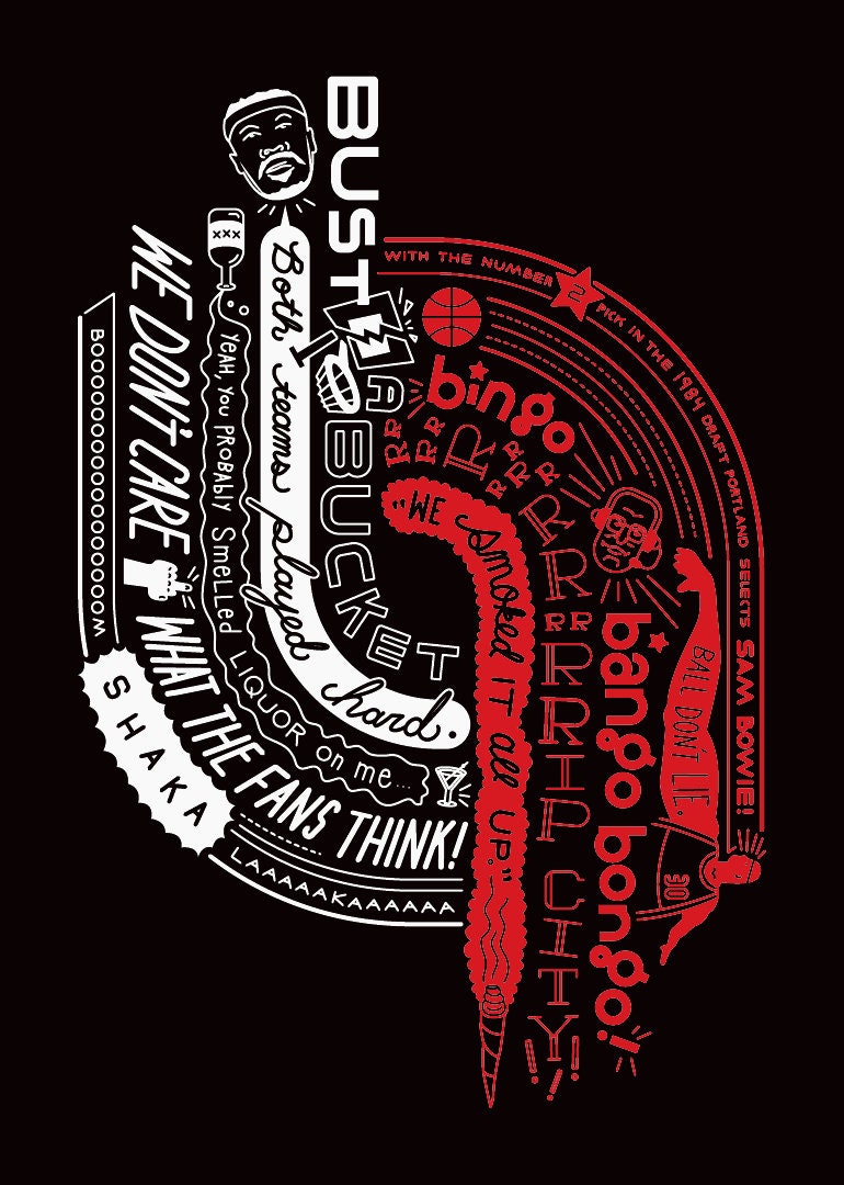 Portland Trailblazers Pinwheel Poster - Etsy