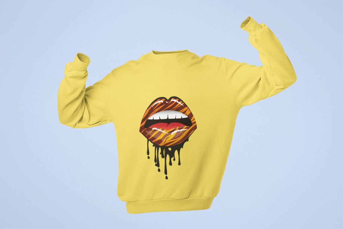 Tiger Drip Lips PNG, SVG, PDF Lips Sublimation, T Shirt Print, Tiger ...