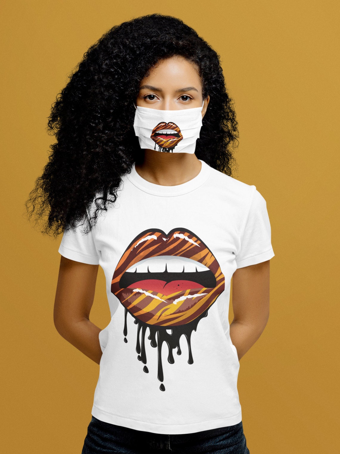 Tiger Drip Lips PNG, SVG, PDF Lips Sublimation, T Shirt Print, Tiger ...