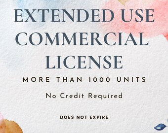 Extended Commercial License, One Time Payment, Commercial Use, Personal ...