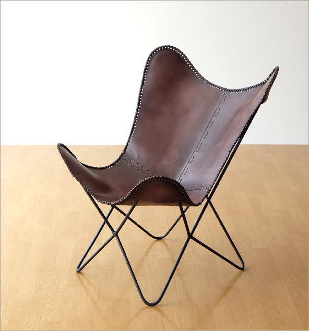 Leather Butterfly Chair Leather Accent Chair BKF Living Room Chair Easy ...