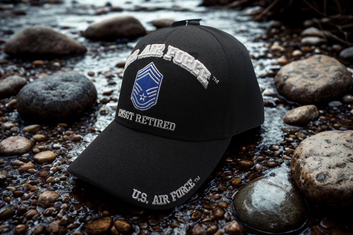 US Air Force Retired Hat, CMSGT Chief Master Sergeant Cap With ...