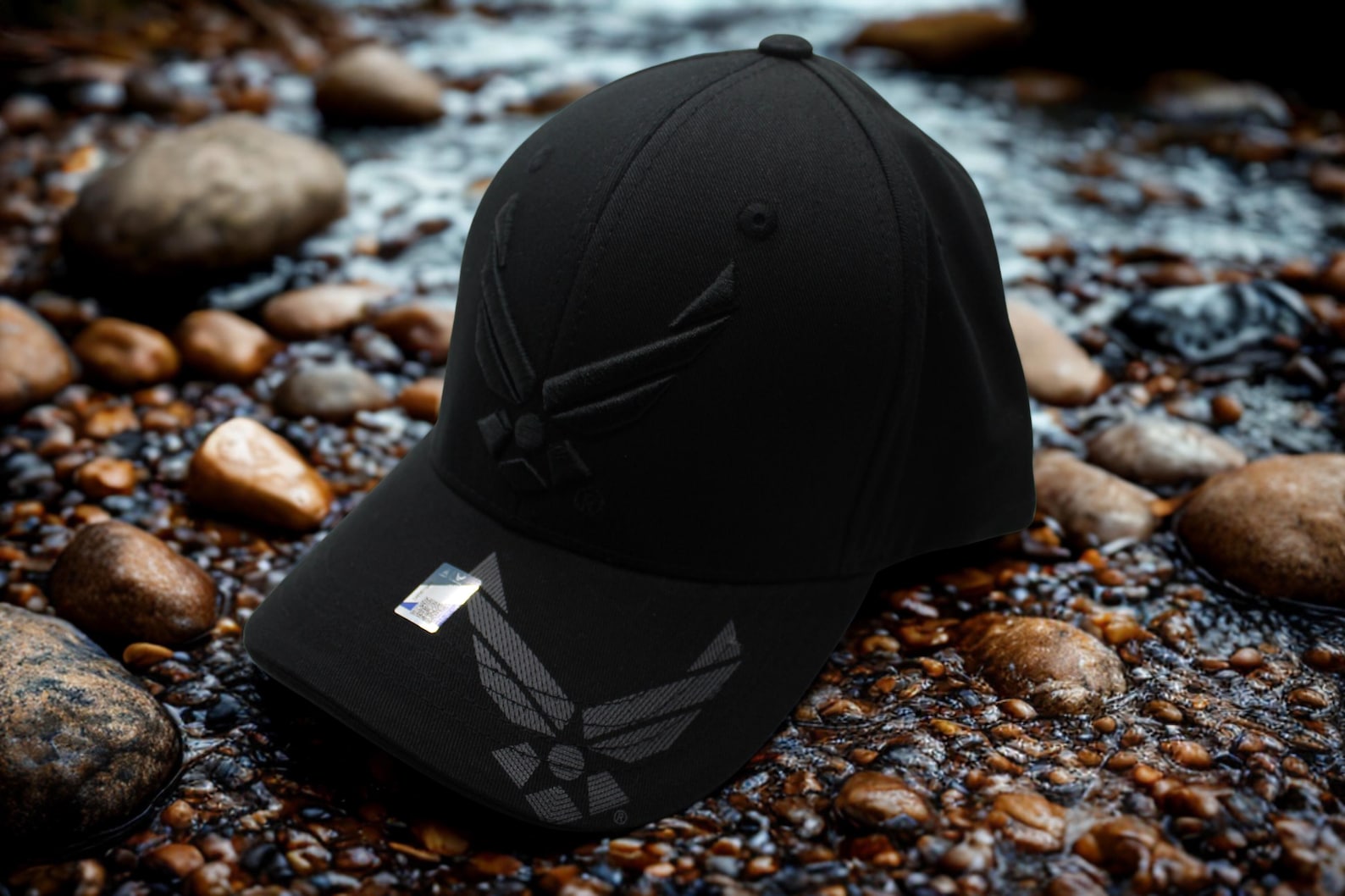 US Air Force Hat, USAF Black Baseball Cap With Embroidered Air Force ...