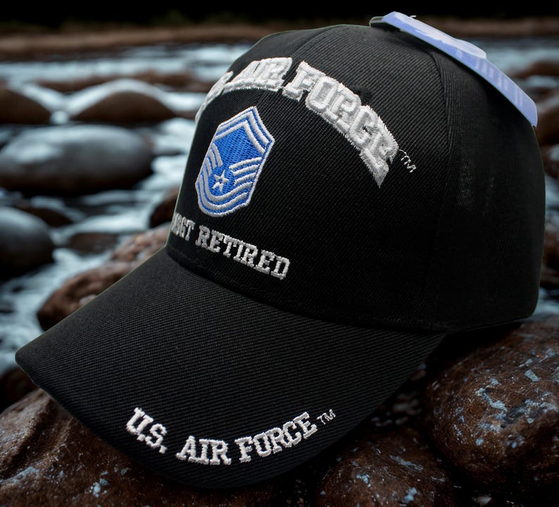 US Air Force Retired Hat, SMSGT Senior Master Sergeant Cap With ...